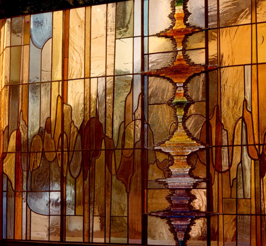 Stained glass window (interior) “the musical scale” Reamy glass Dalle ...